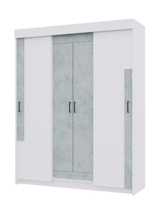Купить Шкаф купе Victor 160 см белый бетон в Ростове на Дону по цене 15 090 ₽ в магазине мебели